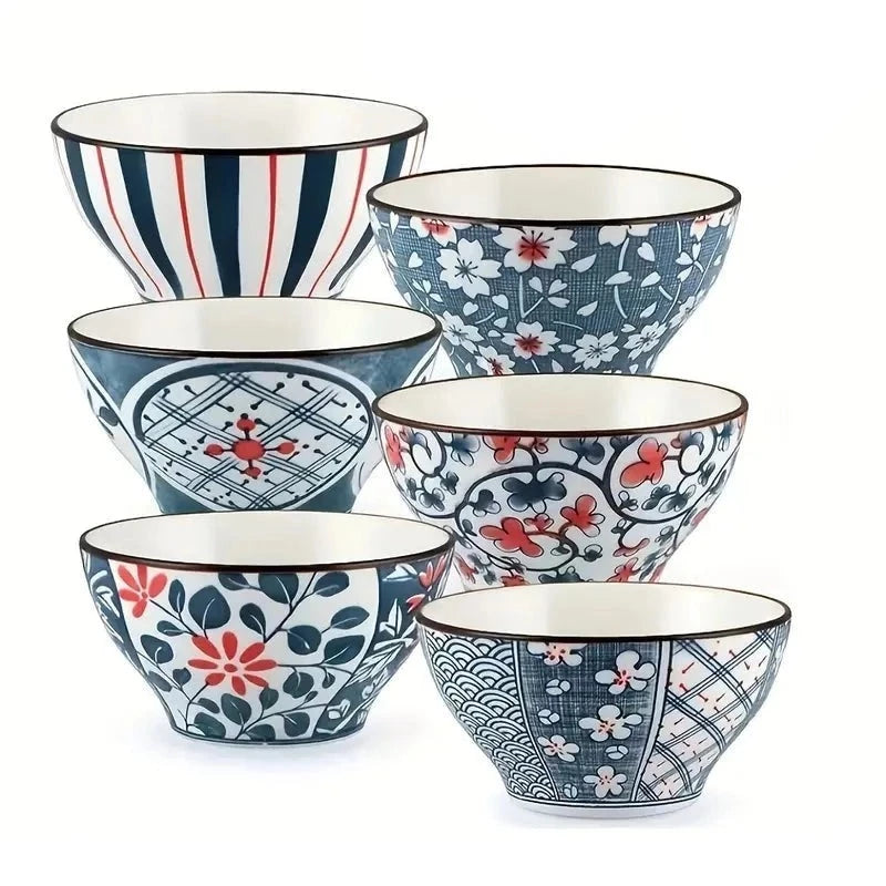 Traditional Japanese Ceramic Rice Bowl Set | Japanese Dinnerware ...
