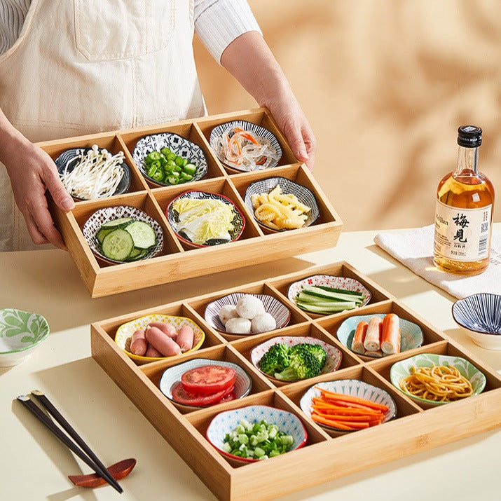 Japanese Appetizer Plates 6 Piece Serving Tray Set | Ceramic Dinnerware ...