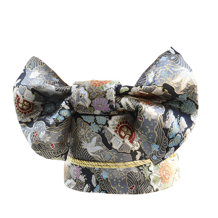 Women Crane & Wave Yukata Robe and Obi Belt Set | Japanese Kimono ...