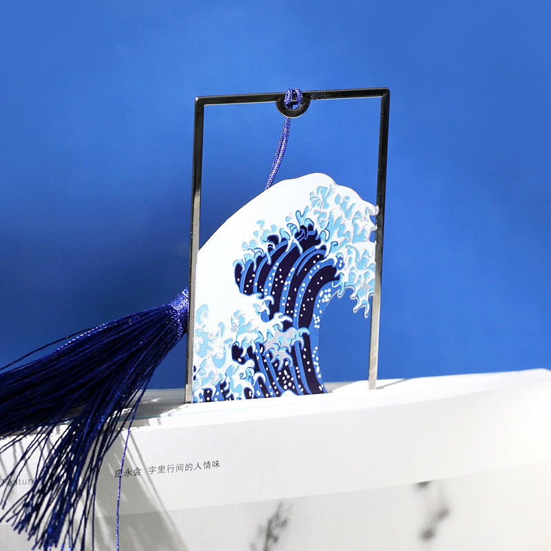 Great Wave Kanagawa Ukiyo-e Metal Bookmark – Seigaihaya