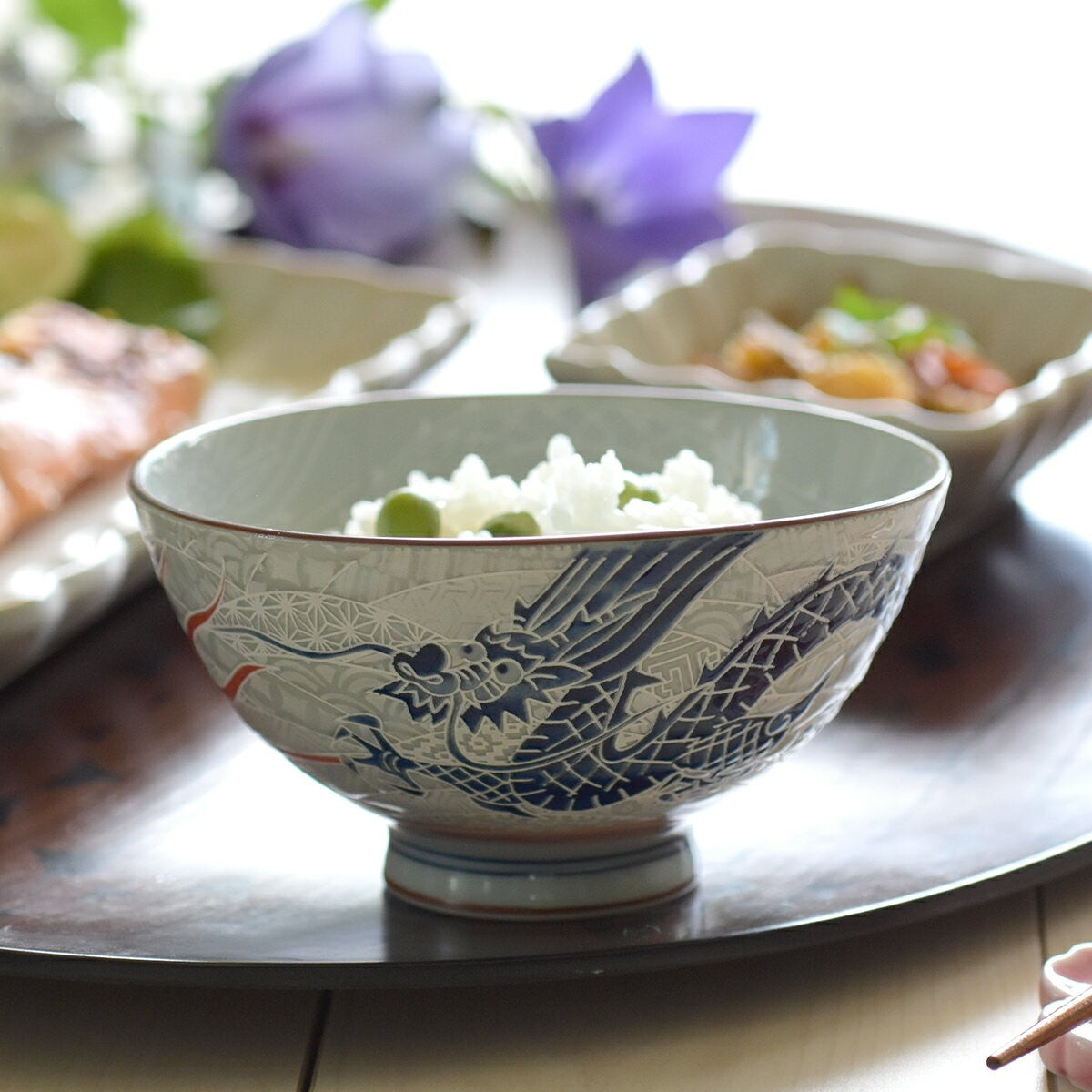 Legendary Creature Ceramic Rice Bowl [Dragon] | Japanese Dinnerware ...