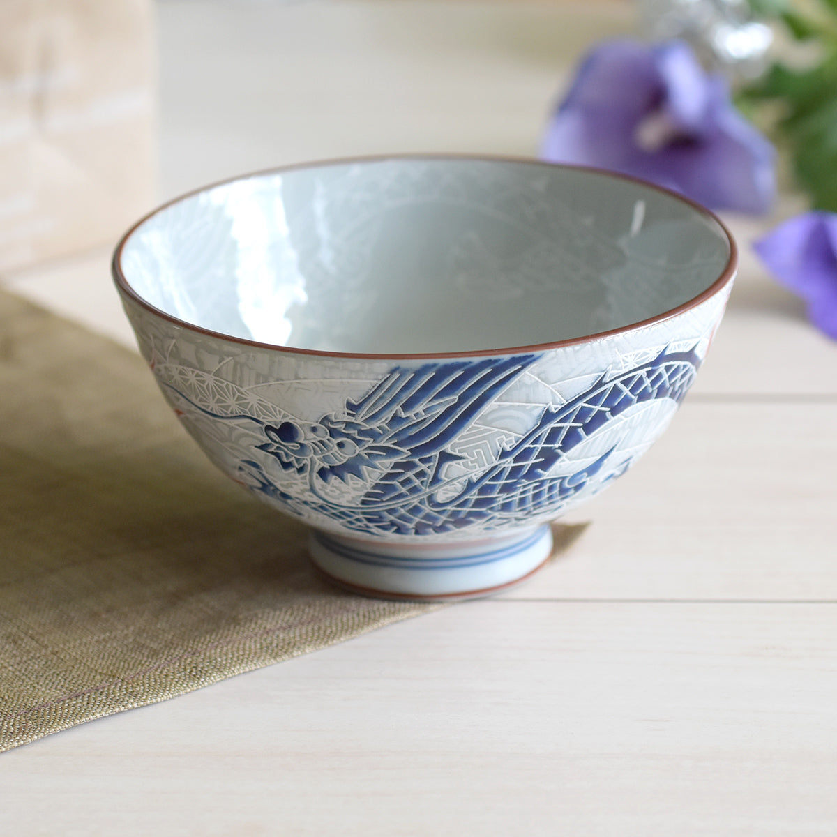 Legendary Creature Ceramic Rice Bowl [Dragon] | Japanese Dinnerware ...